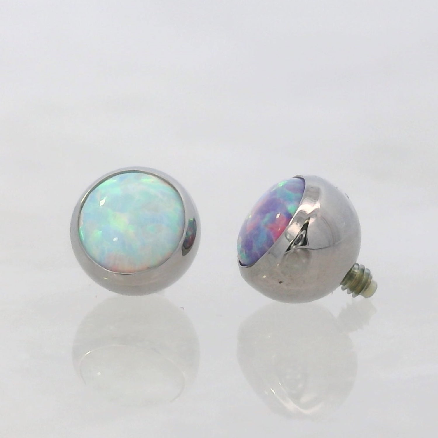 Gem Ball Opal - Titanium - Threaded – Ivy Piercing Studios