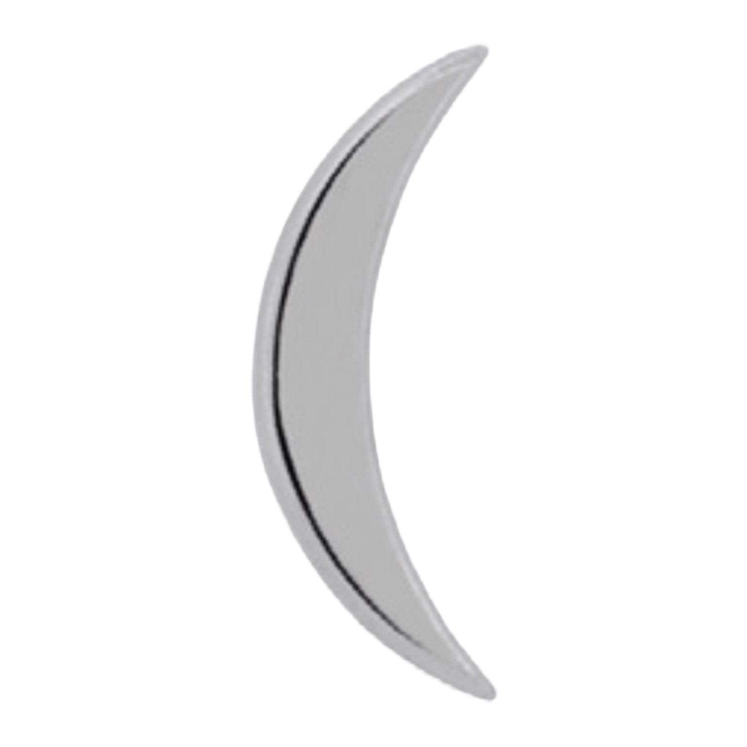 Crescent Moon Slice - Titanium - Threadless – Ivy Piercing Studios