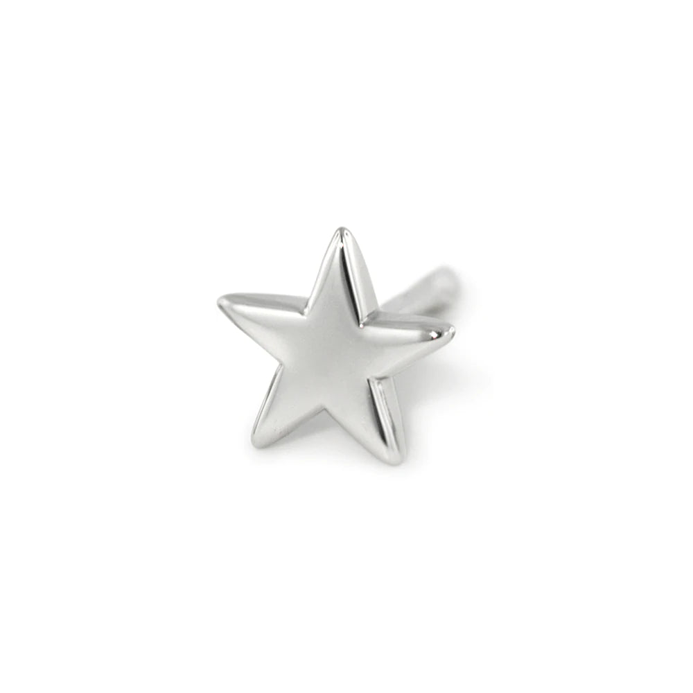 Star - Plain - Threadless - Titanium – Ivy Piercing Studios