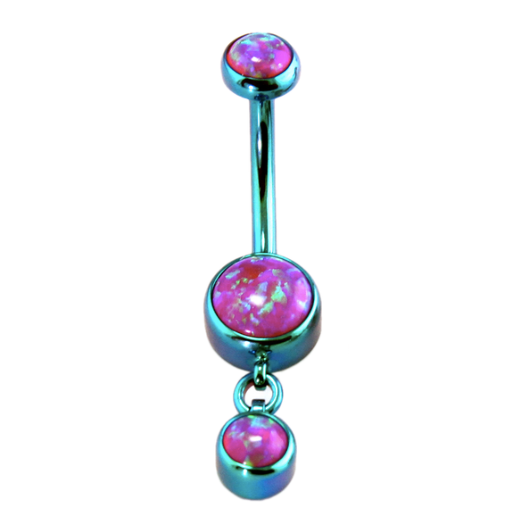 Bezel Single Dangle POST ONLY - Navel Curve – Ivy Piercing Studios