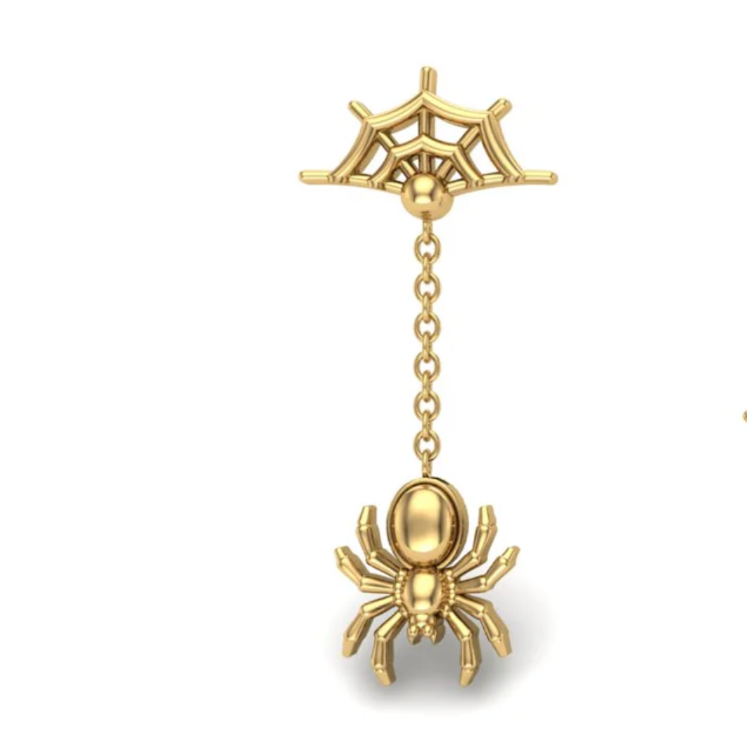 Spider Web Chain Dangle – Ivy Piercing Studios
