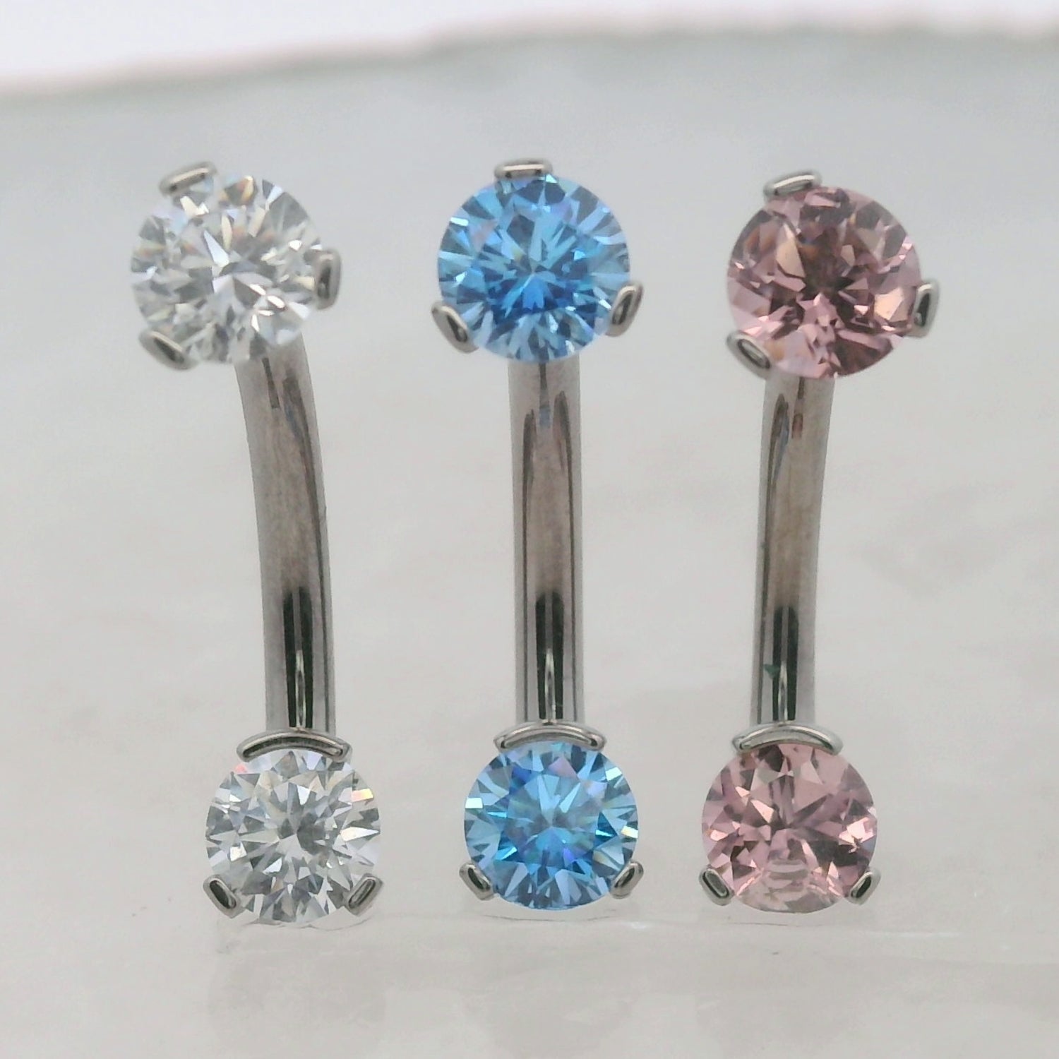 Three Prong 4mm FULL PIECE - Navel Curve – Ivy Piercing Studios