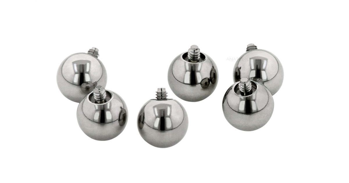 Threaded - Ball - Titanium – Ivy Piercing Studios